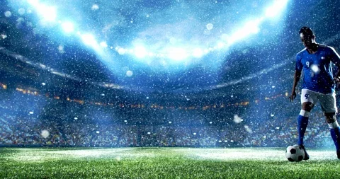 Soccer player makes a dramatic play | Stock Video | Pond5