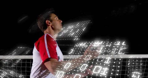 Soccer player tracking incoming ball and... | Stock Video | Pond5