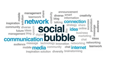 Social bubble animated word cloud, text ... | Stock Video | Pond5