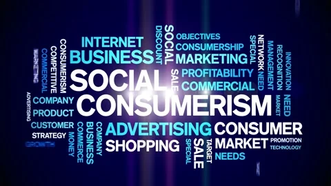 Social Consumerism Animated Tag Word Clo... | Stock Video | Pond5