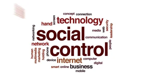 Social control animated word cloud, text... | Stock Video | Pond5