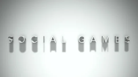 social games 3D title animation white te... | Stock Video | Pond5