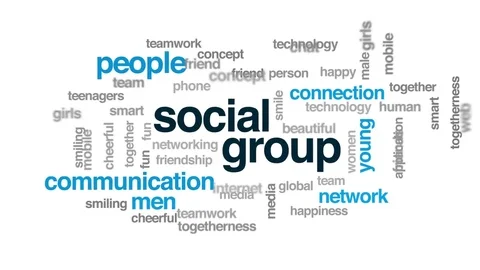 Social group animated word cloud, text d... | Stock Video | Pond5