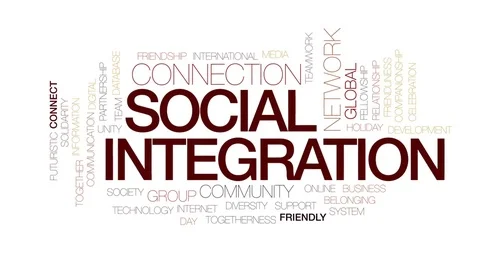 Social integration animated word cloud, ... | Stock Video | Pond5