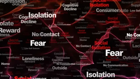 SOCIAL ISOLATION Keywords Animation, Bac... | Stock Video | Pond5