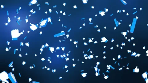 Social likes falling on a white backgrou... | Stock Video | Pond5