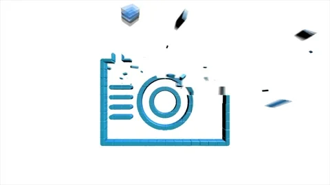 Social media 3D pixel icon design isolat... | Stock Video | Pond5
