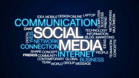 Social media animated word cloud, text d... | Stock Video | Pond5