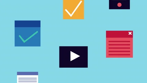 social media icons pattern animation | Stock Video | Pond5