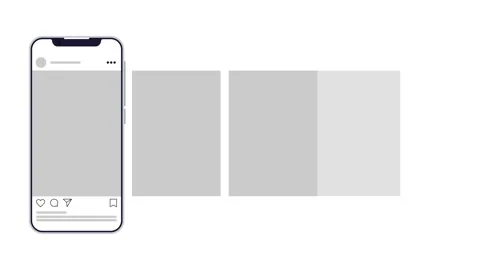 Social media post template mock-up with ... | Stock Video | Pond5