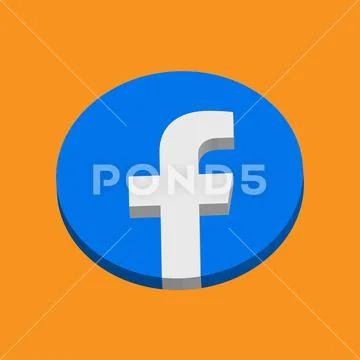 Social media render 3d facebook icon Illustration #154884264