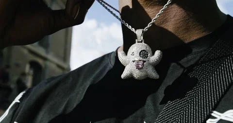 Social Media Snapchat iced out diamond c... | Stock Video | Pond5