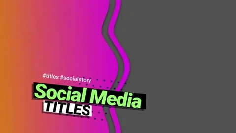 Social Media Titles ~ After Effects Template #142112826