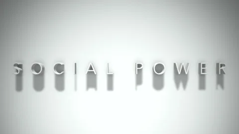 social power 3D title animation white te... | Stock Video | Pond5