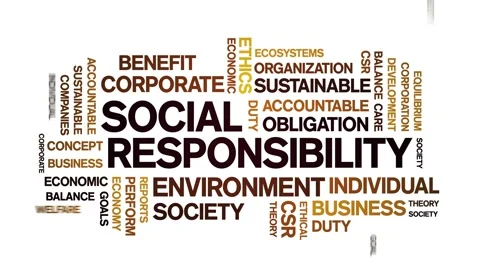 Social Responsibility Animated Tag Word ... | Stock Video | Pond5