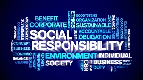 Social Responsibility Animated Tag Word ... | Stock Video | Pond5
