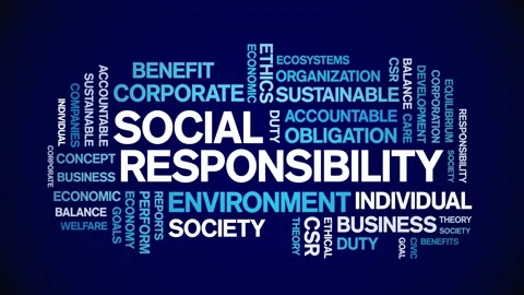 Social Responsibility Animated Tag Word ... | Stock Video | Pond5