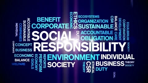 Social Responsibility Animated Tag Word ... | Stock Video | Pond5