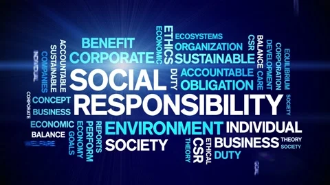 Social Responsibility Animated Tag Word ... | Stock Video | Pond5