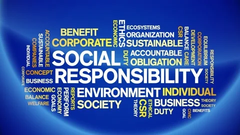 Social Responsibility Animated Tag Word ... | Stock Video | Pond5