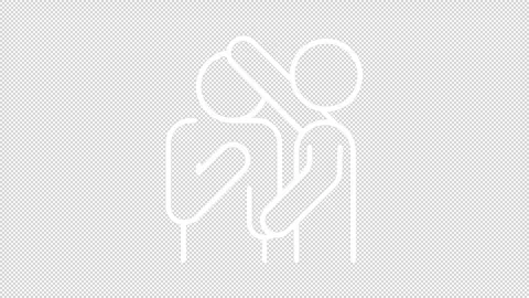 Social support white line animation | Stock Video | Pond5