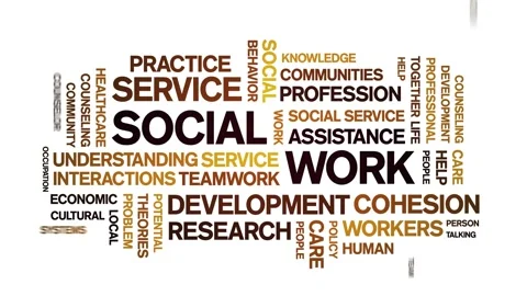 Social Work Animated Tag Word Cloud,Text... | Stock Video | Pond5