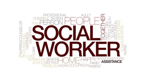 Social worker animated word cloud, text ... | Stock Video | Pond5