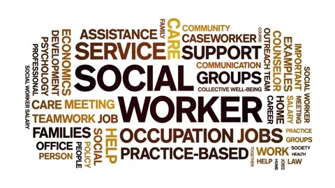 Social Worker animated word cloud,animat... | Stock Video | Pond5