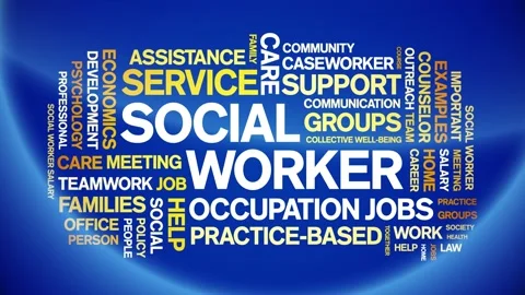 Social Worker animated word cloud,animat... | Stock Video | Pond5