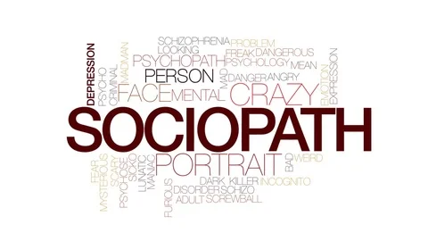 Sociopath animated word cloud, text desi... | Stock Video | Pond5
