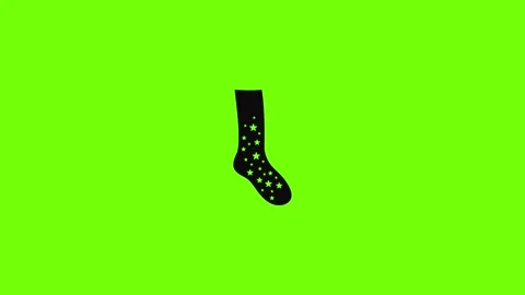 Sock with star icon animation | Stock Video | Pond5