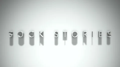 sock stories 3D title animation white te... | Stock Video | Pond5