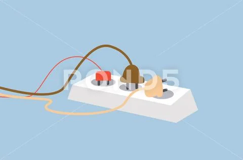 Socket and Plug Safety Poster Vector Illustration ~ Clip Art #84556671