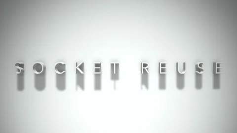 socket reuse 3D title animation white te... | Stock Video | Pond5