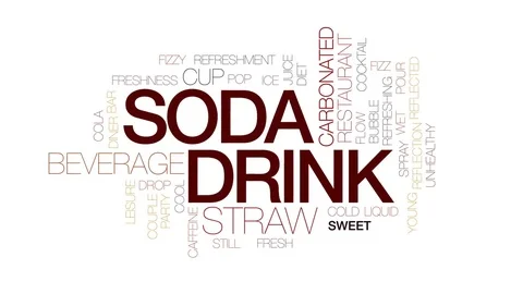 Soda drink animated word cloud, text des... | Stock Video | Pond5