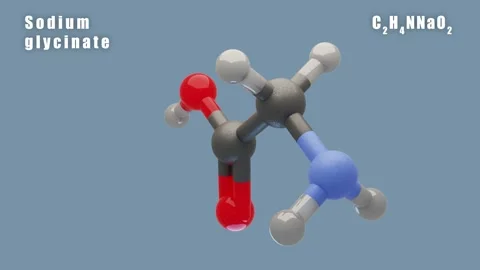 Sodium glycinate of C2H4NNaO2 3D Conform... | Stock Video | Pond5