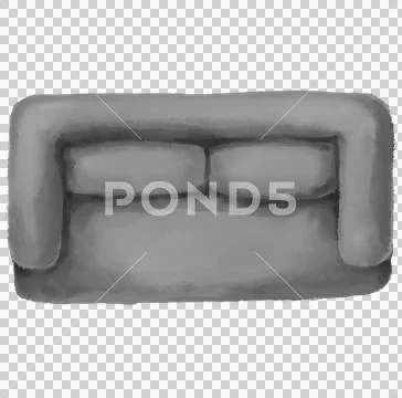 Sofa top view plan drawing layout mock for interior architecture design ...