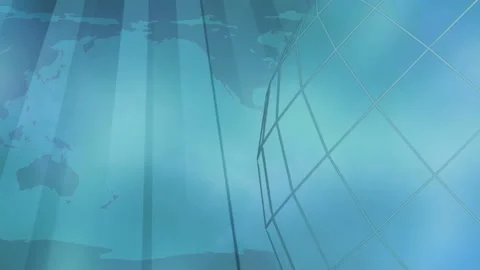 Soft blue clean world map looping abstra... | Stock Video | Pond5