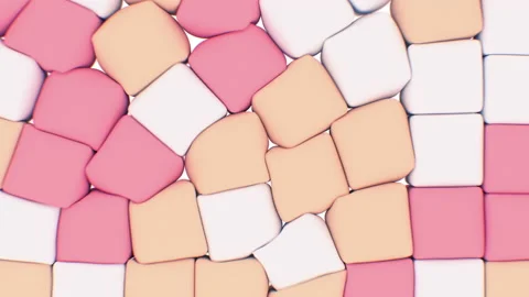 Soft Color Cubes Falling Down and Fill t... | Stock Video | Pond5