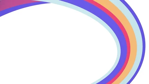 Soft colors flat rainbow frame curved ca... | Stock Video | Pond5