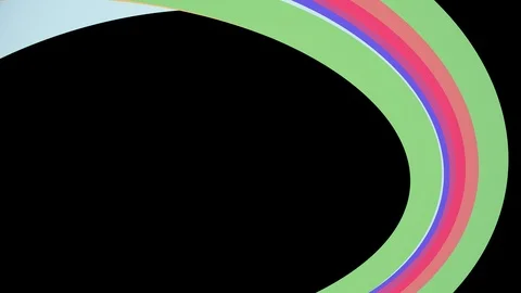 Soft colors flat rainbow frame curved ca... | Stock Video | Pond5