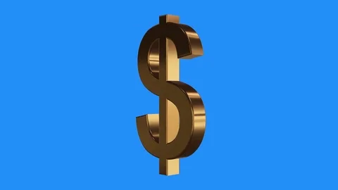 soft gold Dollar sign spinning animation... | Stock Video | Pond5