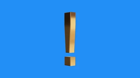 soft gold exclamation mark sign spinning... | Stock Video | Pond5