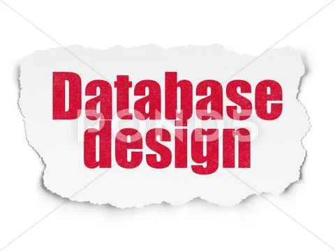 Software concept: Database Design on Torn Paper background ~ Clip Art #59156231