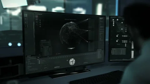 Software detecting the location of the t... | Stock Video | Pond5