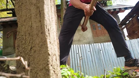 Soil digging iron tools for farmers work... | Stock Video | Pond5