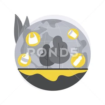 Soil pollution abstract concept vector illustration.: Graphic #161987585