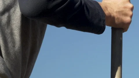 Soil ramp being prepared with boots The ... | Stock Video | Pond5