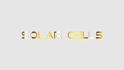 Solar Cells golden text animation abstra... | Stock Video | Pond5