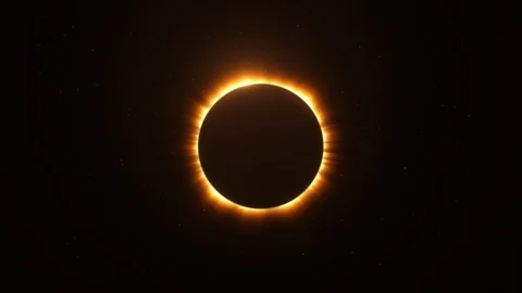 Solar Eclipse with Light Rays over Starr... | Stock Video | Pond5